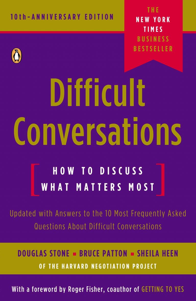 Difficult Conversations: How to Discuss What Matters Most - Lead With ...